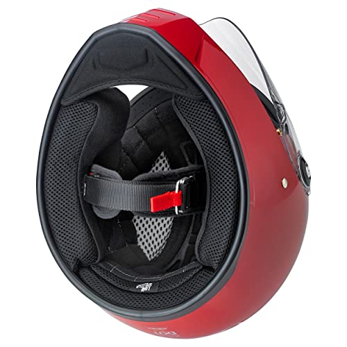 Biltwell | Lane Splitter | DOT & ECE Approved | Motorcycle Helmet | Full Face with Visor | Gloss Blood Red | Medium