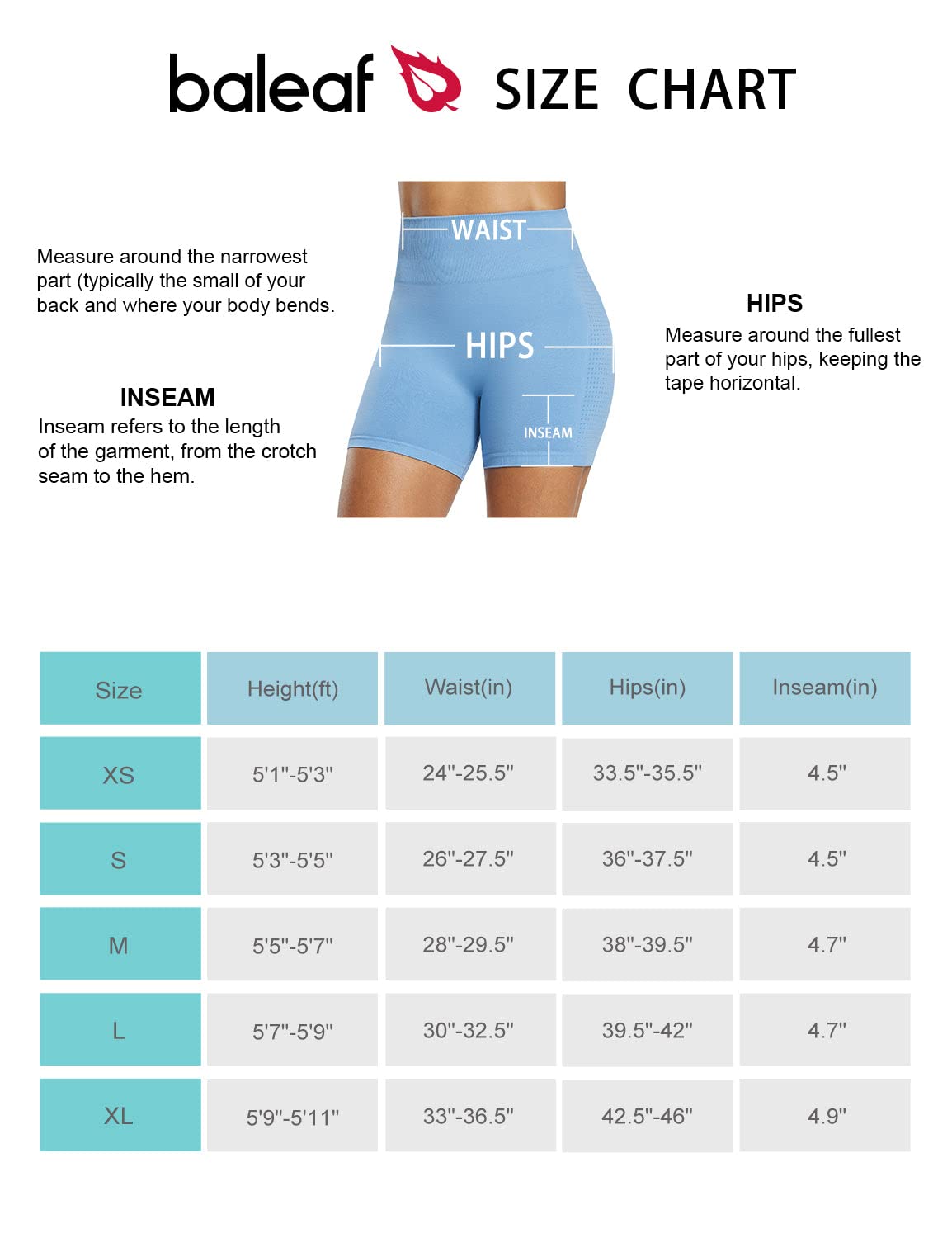 BALEAF Women's Seamless Shorts Workout Gym Scrunch Butt Running Yoga Athletic Spandex High Waist Booty Biker Shorts Light Blue M
