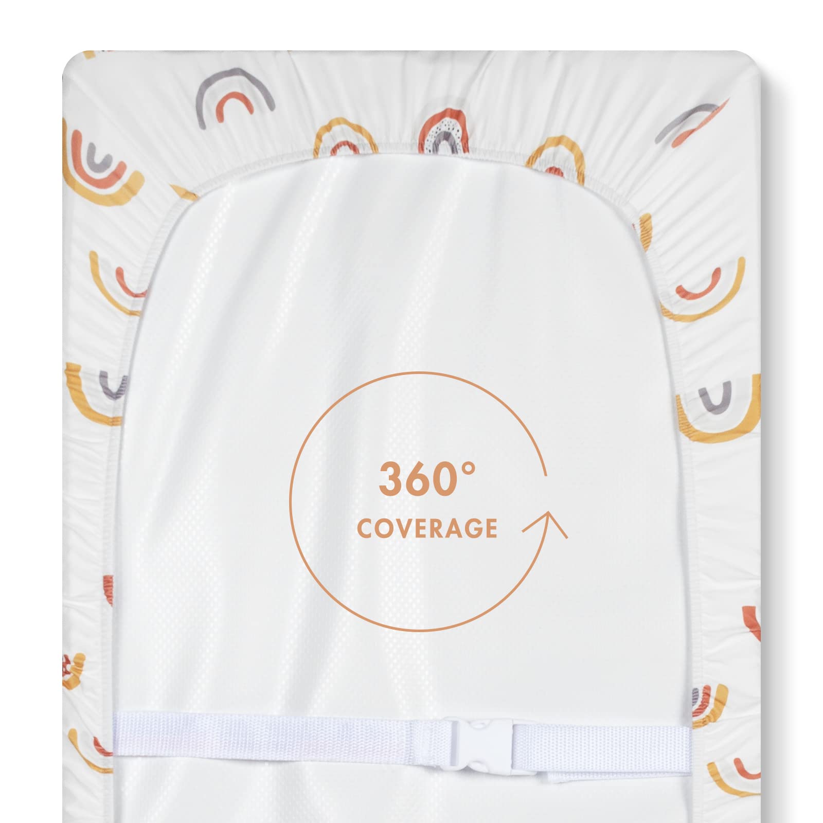 Changing Pad Cover, Soft Breathable Baby Stretchy Changing Table Pad Cover, Lovely Unisex Diaper Fitted Changing Table Cover Sheets for Boys and Girls(2Pack, 32 X 16 X 5'')