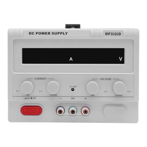DC Power Supply Adjustable Bench Power Supply DC Regulated Power Supply 0-32V 0-20A with Intelligent Cooling 110V Input 0.1V 0.1A Display Precision Durable Portable Design for Laboratory Use