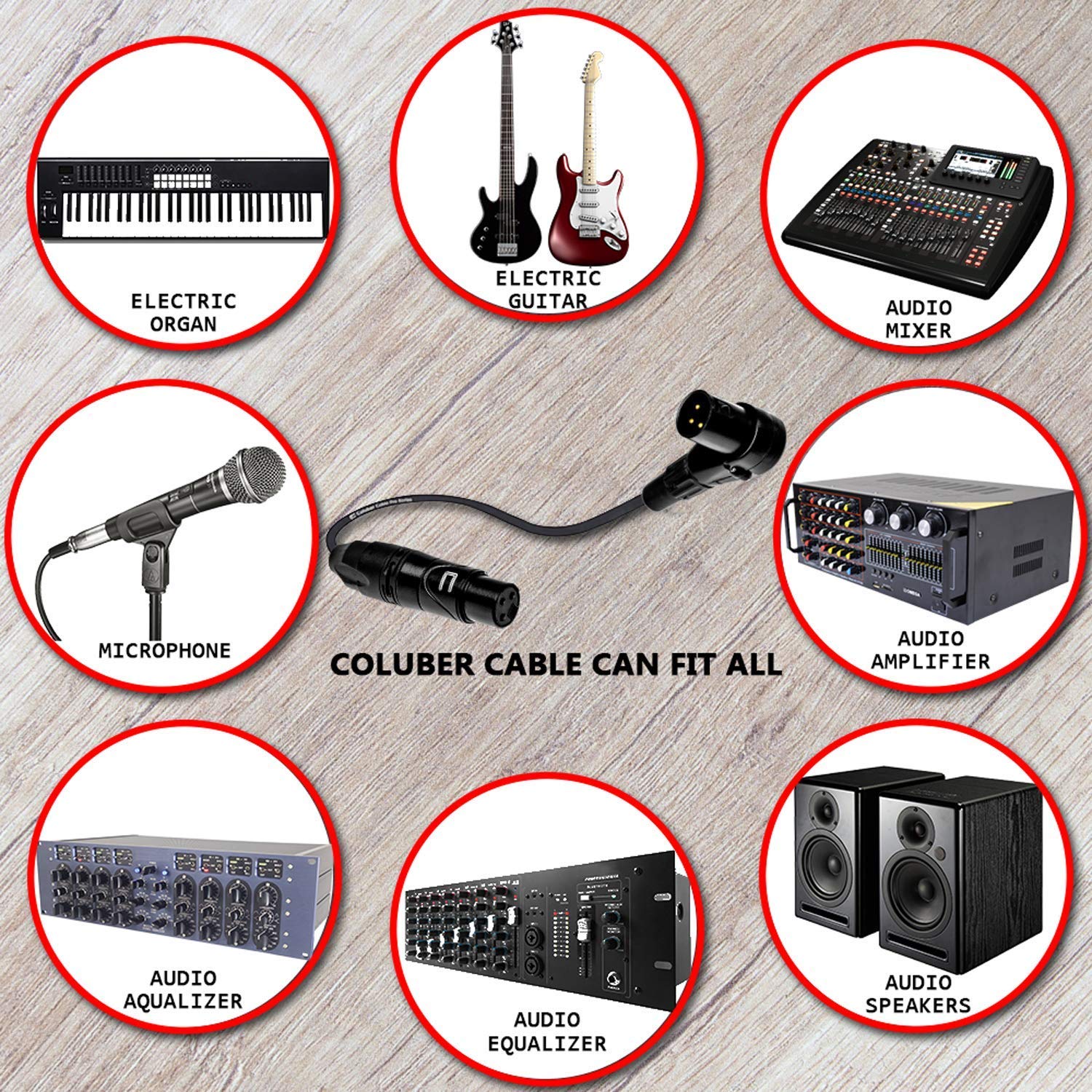 Balanced XLR Cable Right Angle Male to Straight Female - 1 Feet Black - Pro 3-Pin Microphone Connector for Powered Speakers, Audio Interface or Mixer for Live Performance & Recording