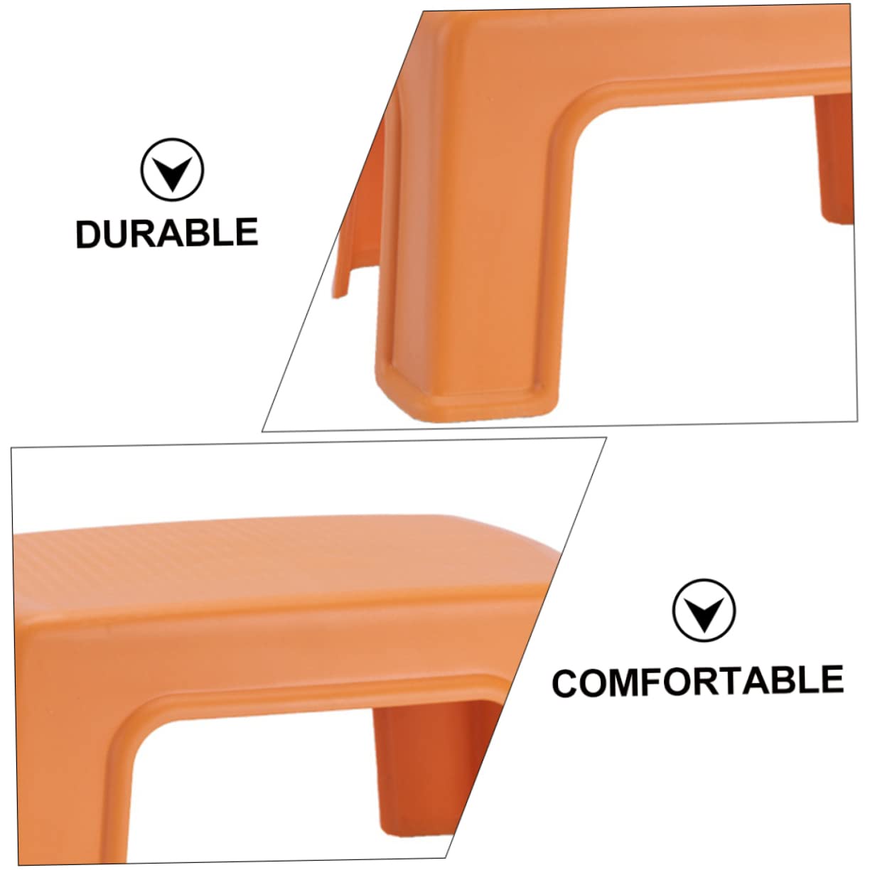 Levemolo Baby Step Stool 1pc Plastic Stool Stools for Kids Kids Step Stool Ottoman Sleeper Bed for Adults Bathroom Footstool Kindergarten Stool Home Furniture Orange Household Bathroom Stool Pp Baby