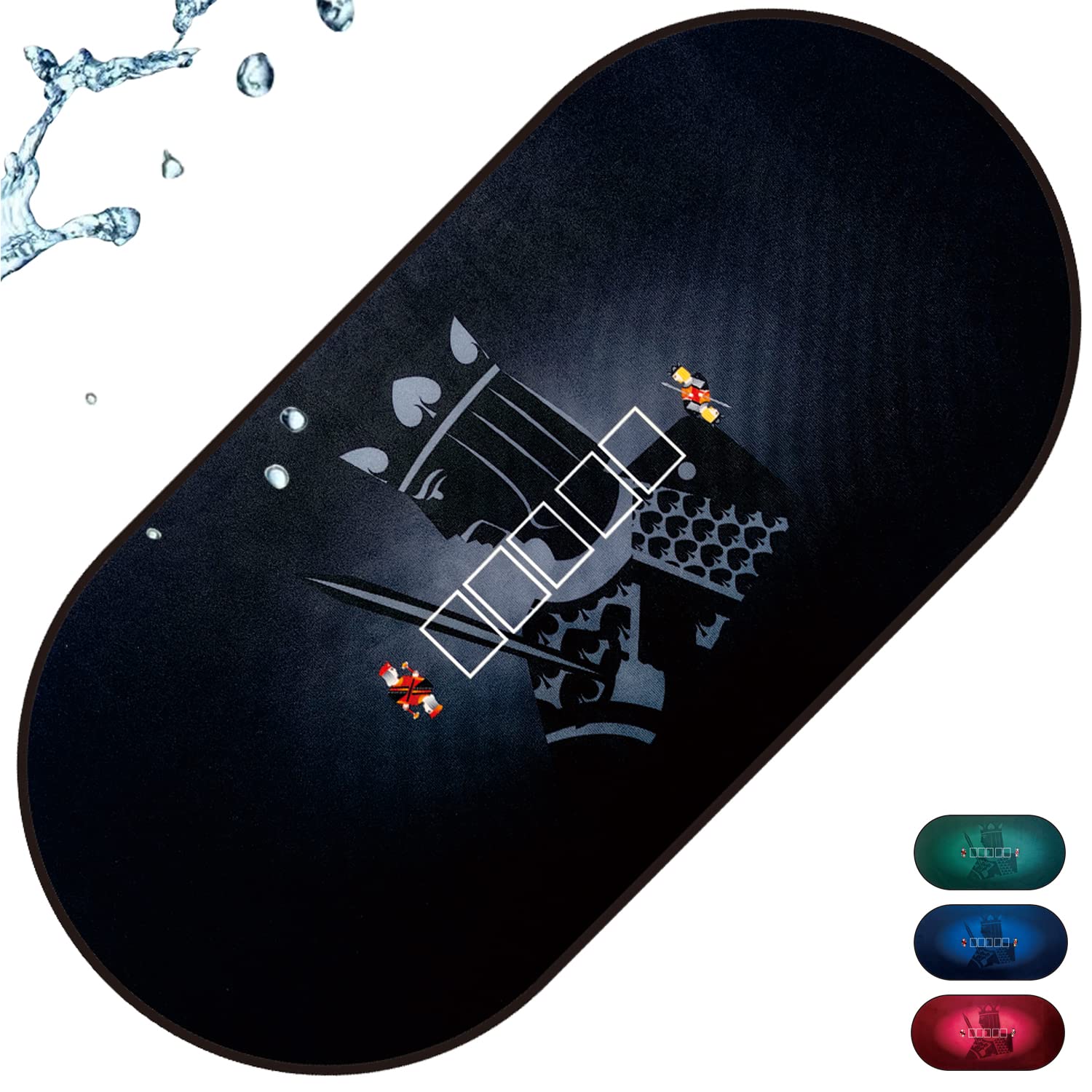 BWLOKXUN Tabletop Casino Felt 36"x72" for Craps Texas Hold'em Table Felt Layout Mat,Professional Casino Style Impressive Thickness