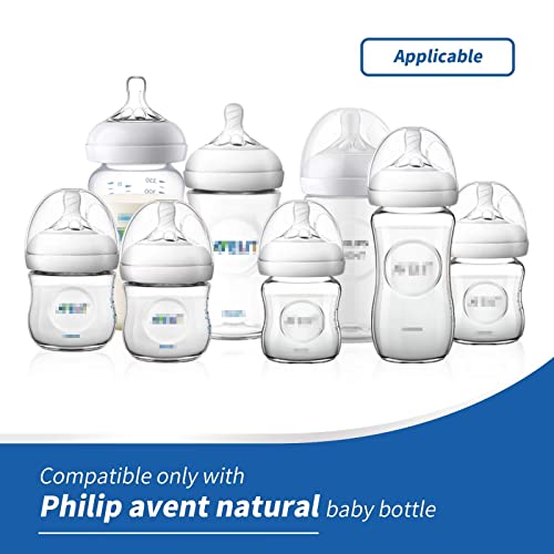 Sippy Cup Soft Spout Conversion Kit for Philips Avent Natural Baby Bottle, Bottle Handles and Weighted Straw (2 Pack)