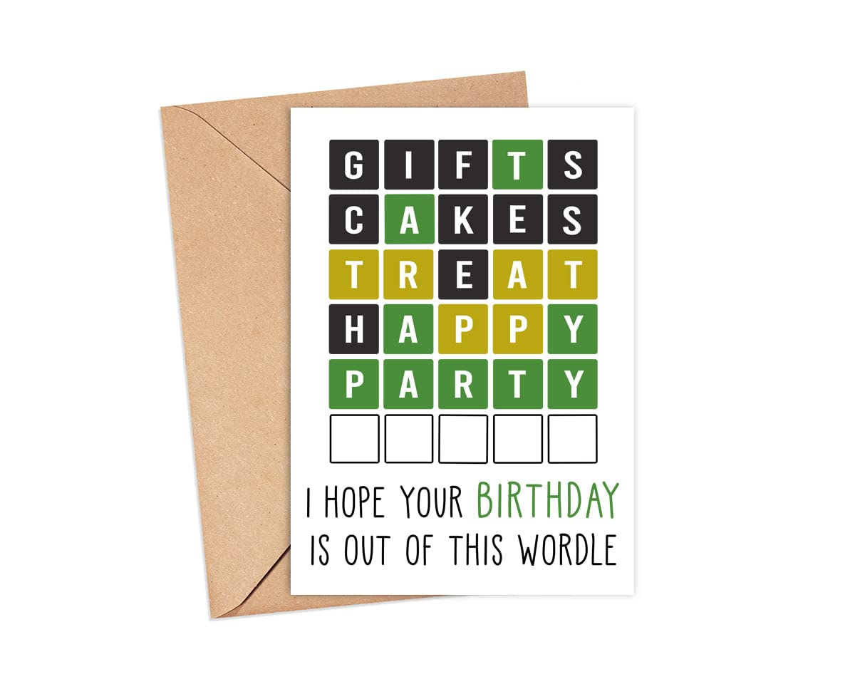 Wordle Happy Birthday Card - I Hope Your Birthday Is Out Of This Wordle Card - Funny Wordle Birthday Card For Friends- Her -Him - Cute Birthday Wordle Card - Wordle Card - Happy Birthday Idea Gift