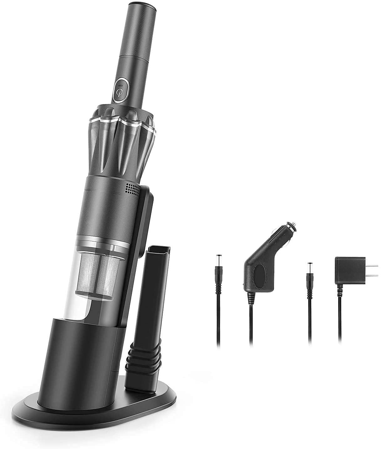 MMOOSOO Handheld Vacuum Cordless 12KPa, Lightweight Hand Vacuum Cleaner with Upgraded Brushless Motor and Single Touch Empty, Car Vacuum Cordless with Car Charger/Charging Dock
