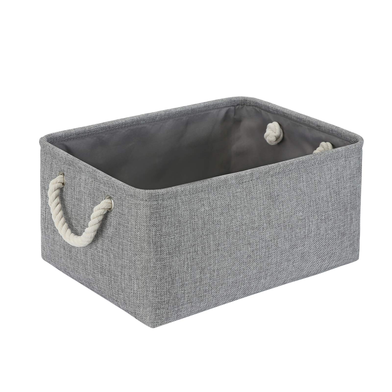 Foldable Storage Baskets for Organizing Sturdy Fabric Storage Bins for Shelves Storage Box with Handles for Home as Toy Clothes Storage (Gray 1PCS)
