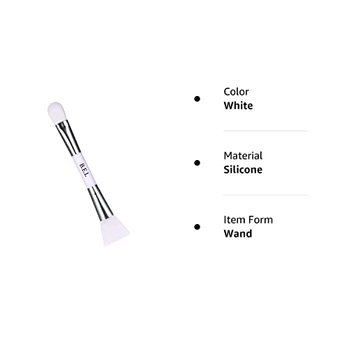 Bare Essentials Living - Clay Face Mask Brush (1 Pack, White) Dual Soft Silicone Face Mask Applicator Brush Tool, Great Facial Essentials, Moisturizer Applicator & Skincare Brush for Facials