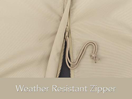 Covermates Square Patio Heater Cover β Weather Resistant Polyester, Elastic Hem, Water Resistant Zipper, Grill and Heating-Khaki