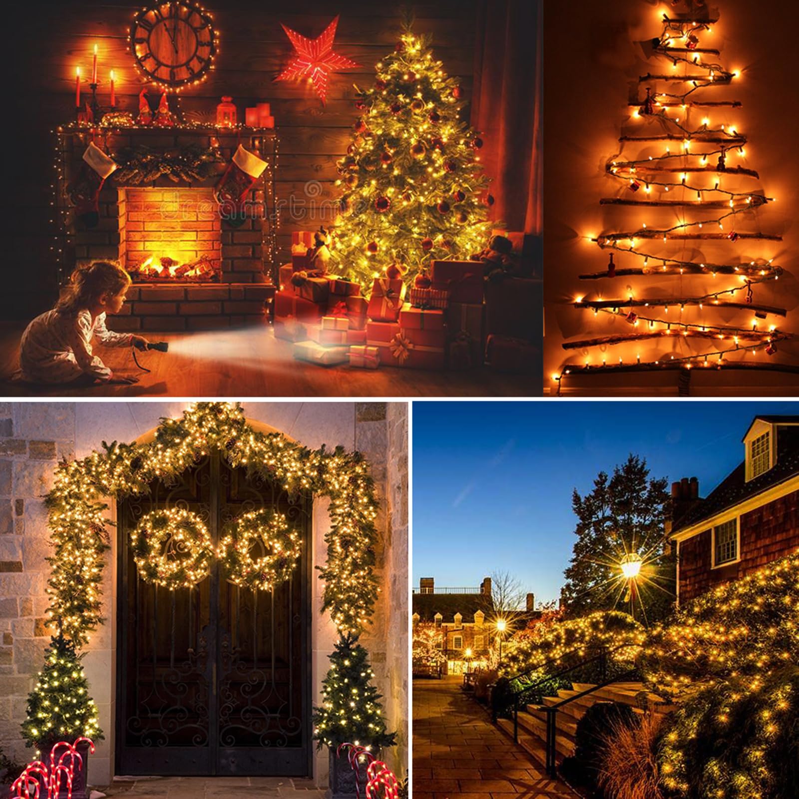 BrizLabs Halloween Orange Lights, 300 Counts 69.6ft Halloween Lights String Connectable, UL Certified Mini Halloween Lights Plug-in, Incandescent Orange Lights for Indoor Outdoor Christmas Tree Decor
