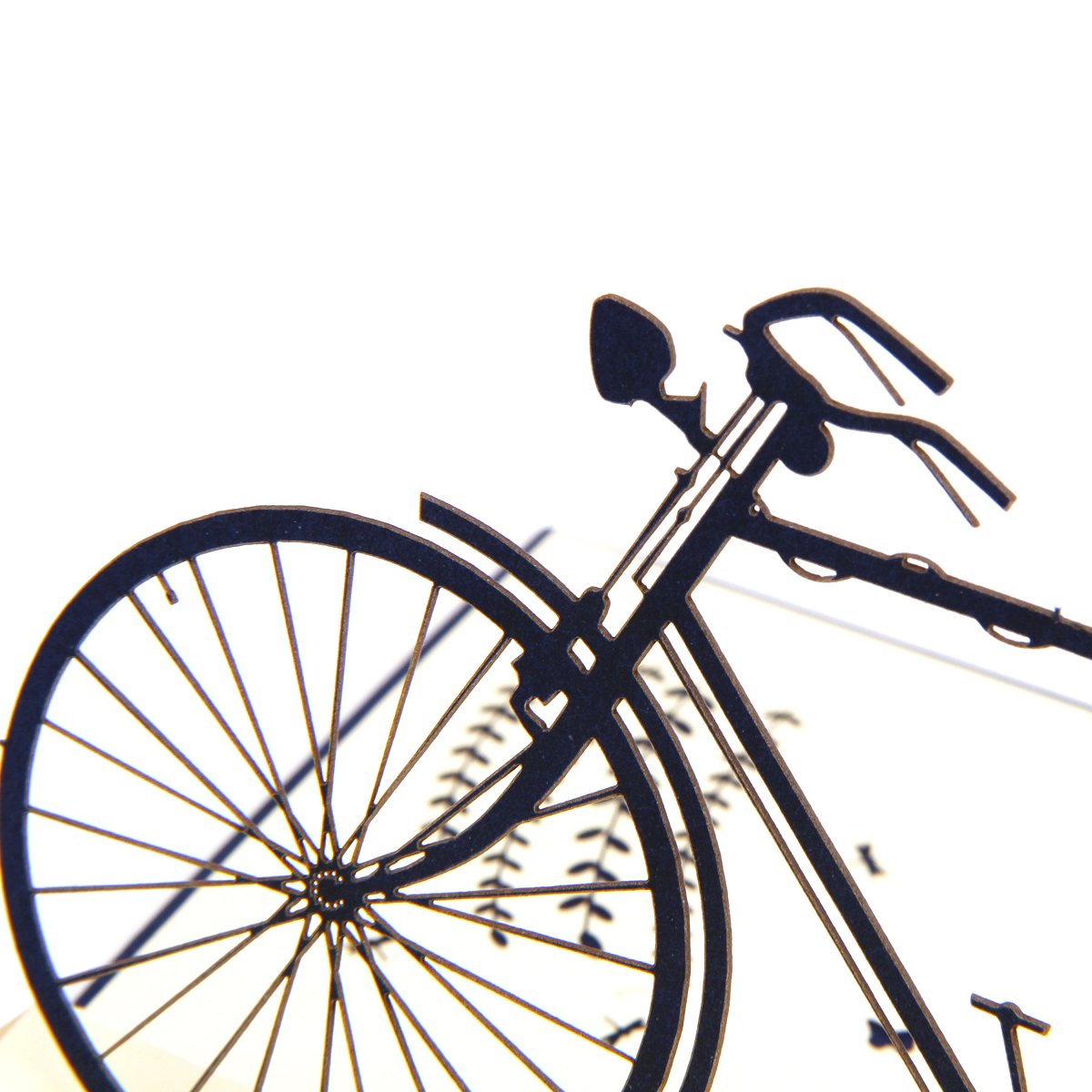 ENJOYPRO 3D Bicycle Pop Up Birthday Card, Father's Day Card, Laser Cut, Eco-Friendly, Blank Writing Space