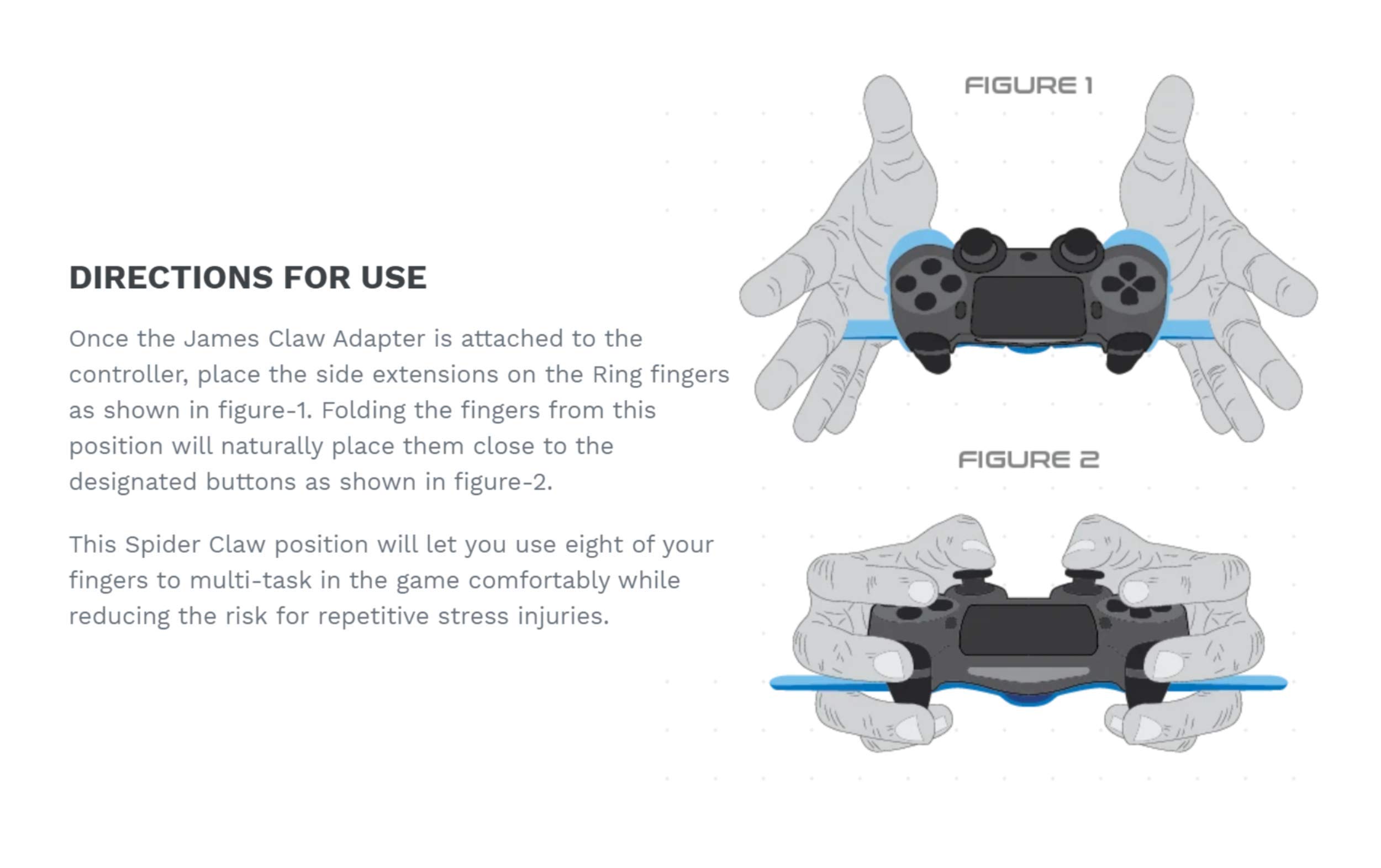 James Claw for PlayStation 4/PS4 Controllers