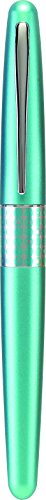 PILOT MR Retro Pop Collection Fountain Pen in Gift Box, Turquoise Barrel with Dots Accent, Fine Point Stainless Steel Nib, Refillable Black Ink (91436)
