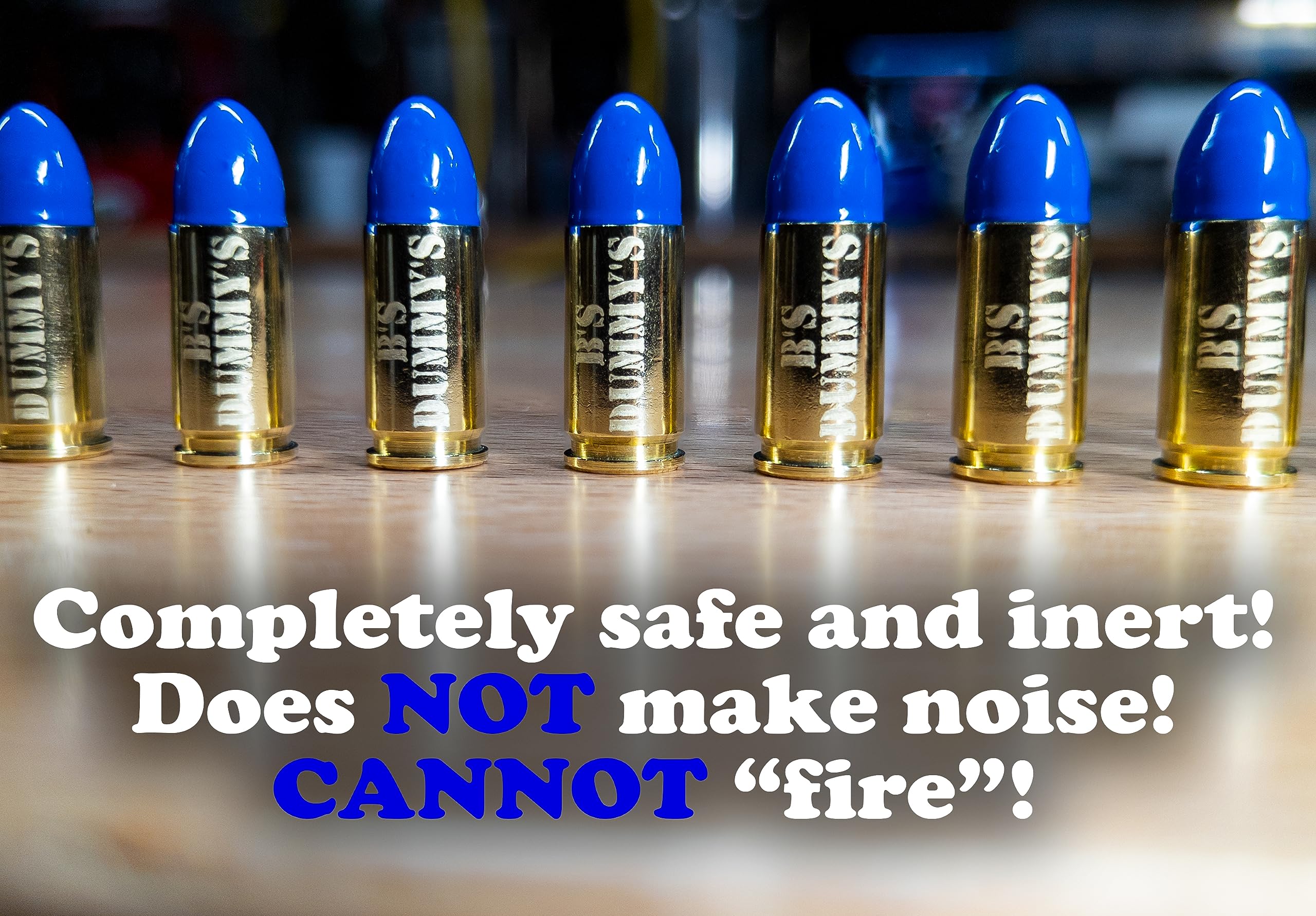 B's Dry Fire Snap Caps - A.K.A. B's Dummy's - Dummy 9mm Luger Training Caps (10 Pack) (Blue Brass)