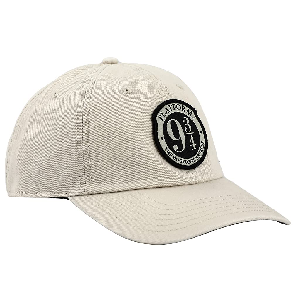 Bioworld Harry Potter 9 3/4 Patch Dad Hat for Men Brown