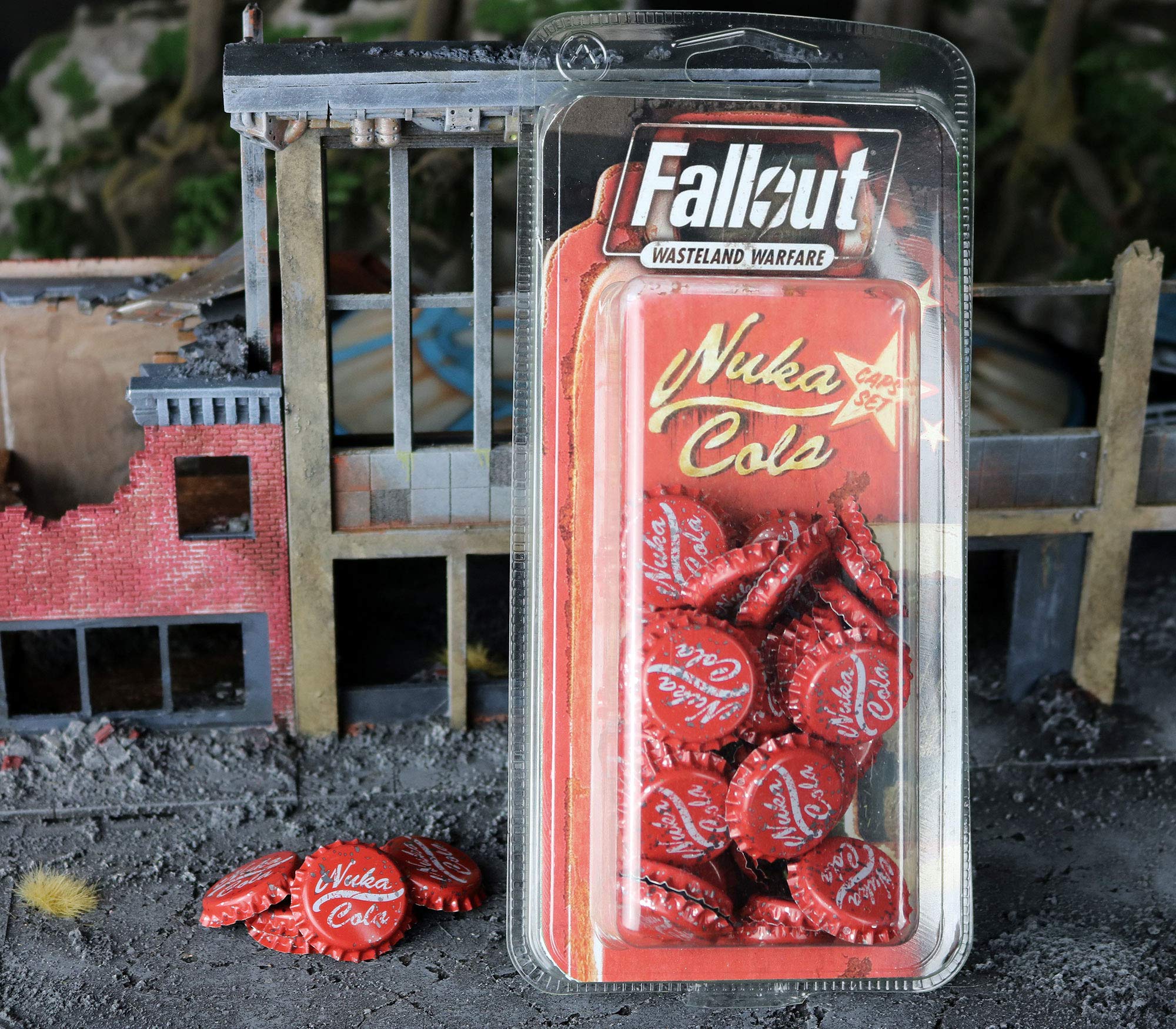 Modiphius: Fallout Nuka-Cola Caps Set, Includes 50 Distressed Nuka-Cola Bottle Caps, Made By an Official Bottle Cap Manufacturer, For Ages 14 and up