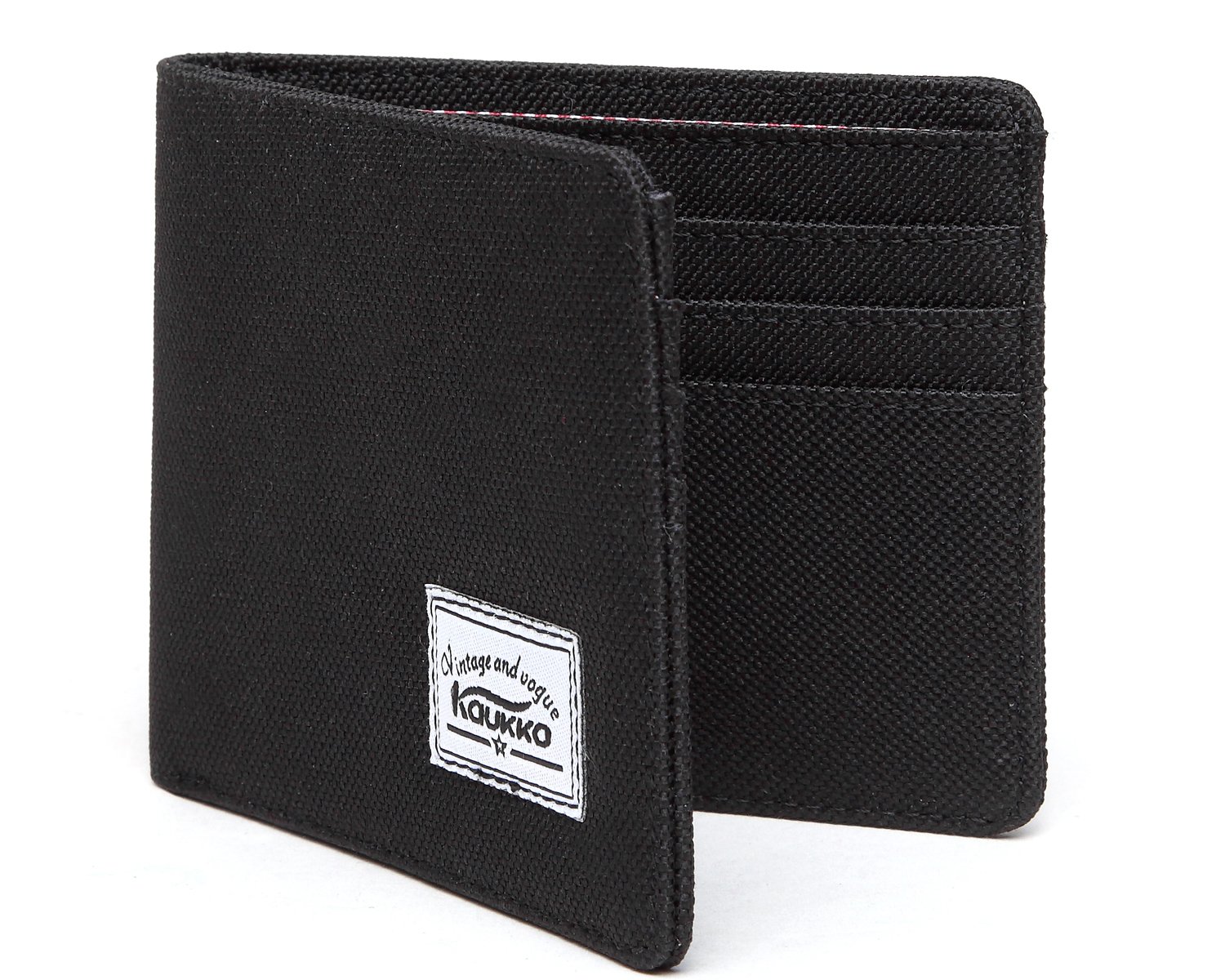 KAUKKO Men's RFID Blocking Bi-Fold Wallet BLACK