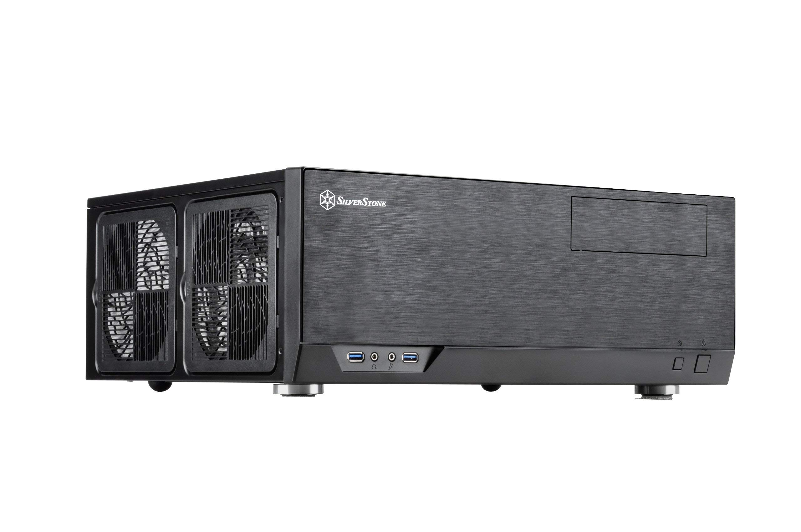 SilverStone Technology Grandia Series Aluminum HTPC Computer Case for ATX / SSI-CEB - Black (GD09B)