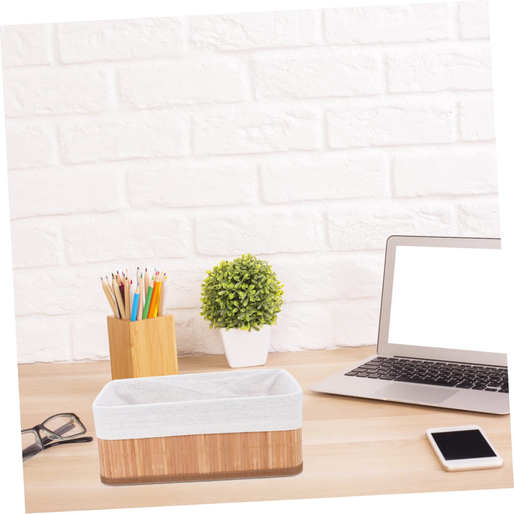 LALAFINA 3pcs Storage Basket Household Table Basket Household Desk Basket Office Desk Basket Office Accessory Home Accessory Household Desk Organizers Desktop Baskets