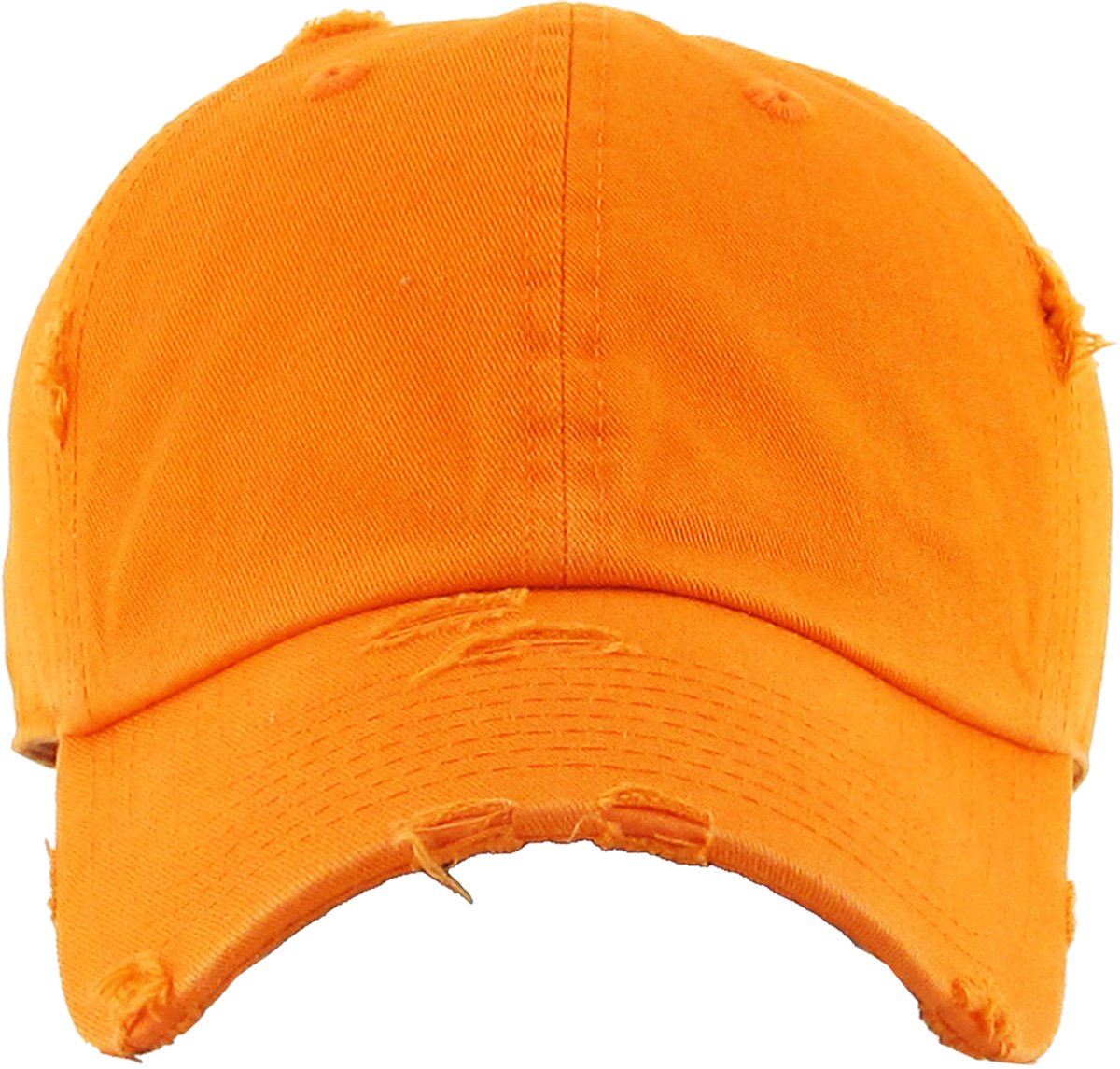 KBETHOS KBE-VINTAGE ORG Vintage Washed Cotton Baseball Cap, Orange