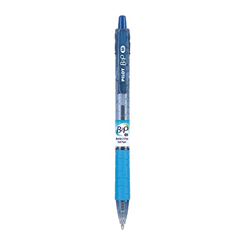 Pilot® B2P "Bottle To Pen" Retractable Ballpoint Pens, Medium Point, 1.0 mm, 86% Recycled, Translucent Blue Barrels, Blue Ink, Pack Of 12