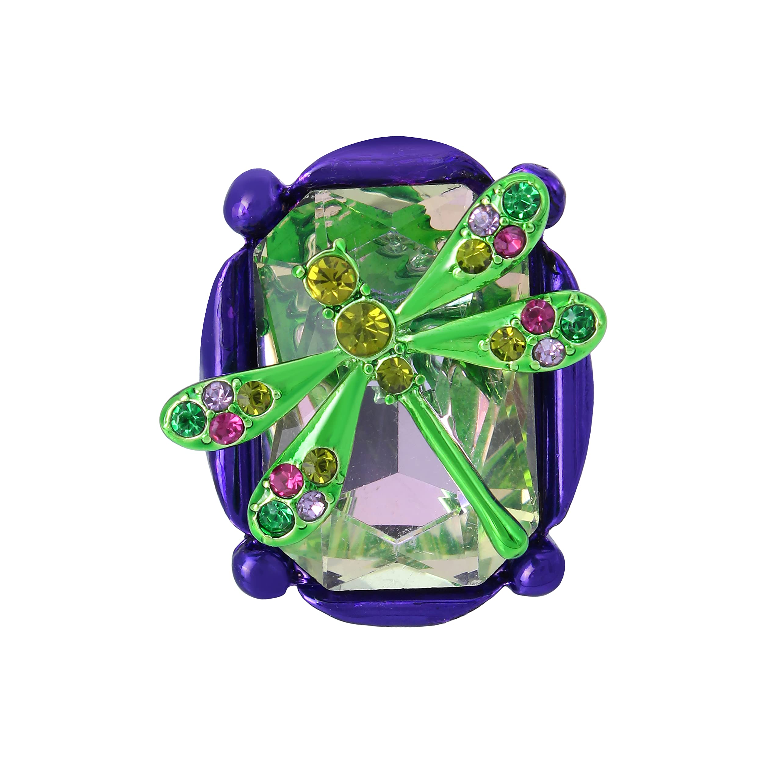 Betsey Johnson Dragonfly Gem Cocktail Ring