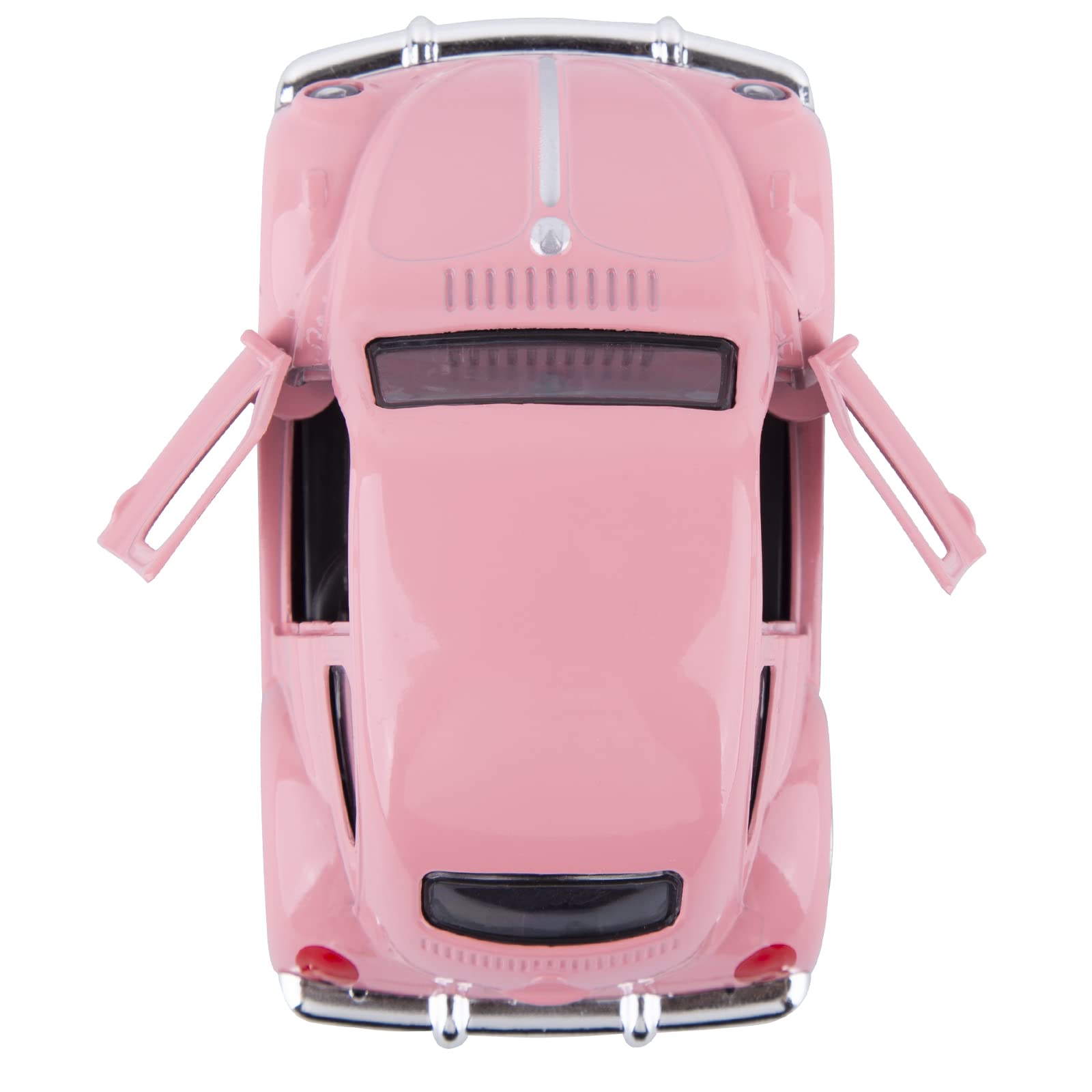 Berry President Die Cast Alloy Beetle Car Model, 1:36 Pullback Toy Vehicle with Opening Doors, Vintage Classic Car Toys for Kids and Adults