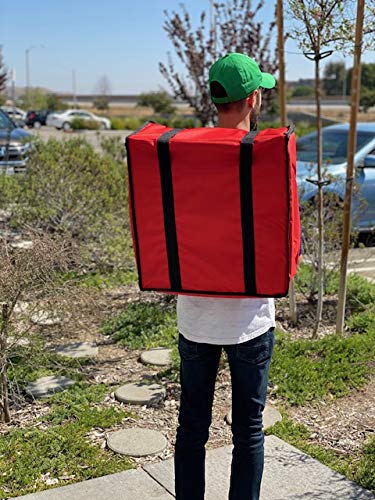 Pizza Delivery Bag, Insulated Reusable Grocery Bag | Ideal for Uber Eats, Instacart, Doordash, Grubhub, Postmates, Restaurant, Catering, Grocery Transport (1)