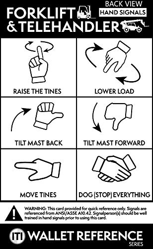 Industrial Training International, Inc. Forklift & Telehandler Hand Signal Cards (set of 25)
