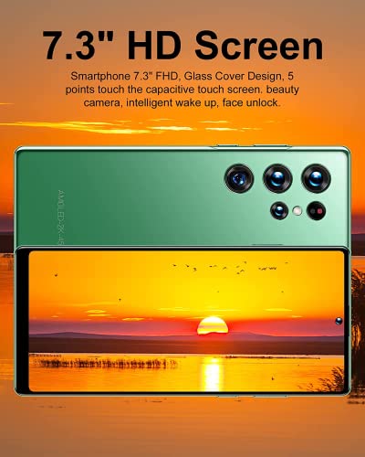 Echoamo 5G Unlocked Cell Phones,4G+128GB Dual Sim Smartphones, 6.8inches Waterdrop Screen C21 Unlocked Mobile Telefono, Android Unlocked Phone 24+48 MP | 5000mAh | Fingerprint Lock & Face ID (Green)