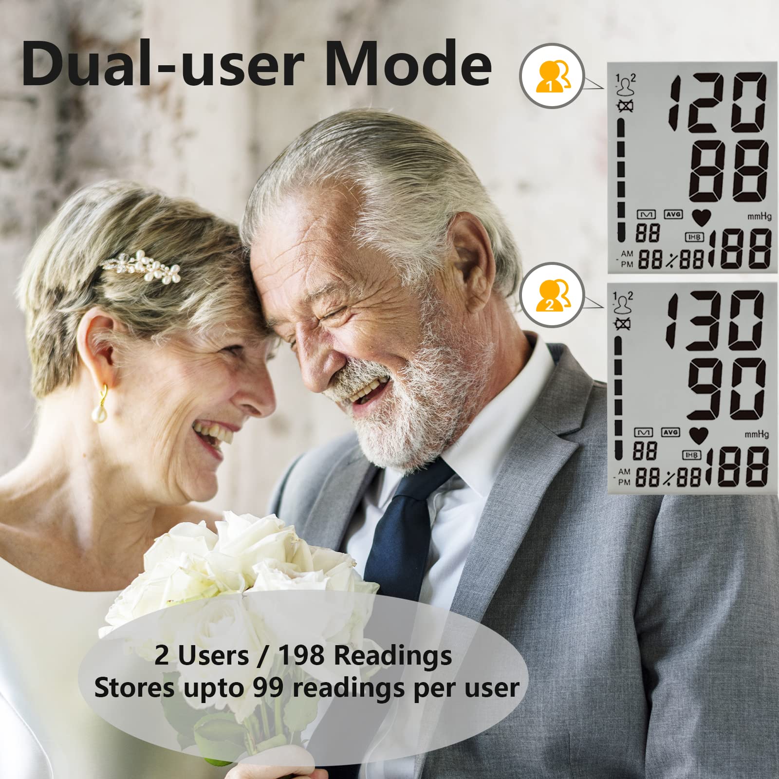 Blood Pressure Monitor Arm, Automatic Blood Pressure Machine with Cuff, Digital High BP Monitors for Home Use, One Touch Operation, with Support Frame and Portable Rope