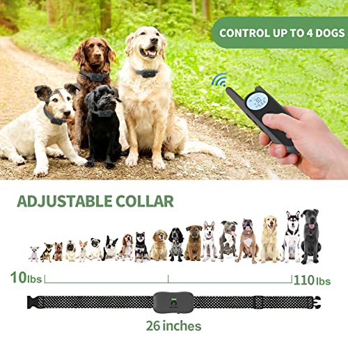 Dog Training Collar with Remote,3/4 Mile Range Dog Shock Collar,Waterproof and Rechargeable with Beep, Vibration, Safe Shock, Light and Keypad Lock Mode for Large Medium Small Dogs (X1 Grey)