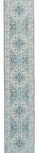 Runner Rug for Hallways Kitchen 2x10,Non Slip Washable Vintage Farmhouse Distressed Laundry Rug Runner with Rubber Backing Shaggy Soft Carpet Runner for Hallways,Entryway,Kitchen,Bedroom,Bathroom