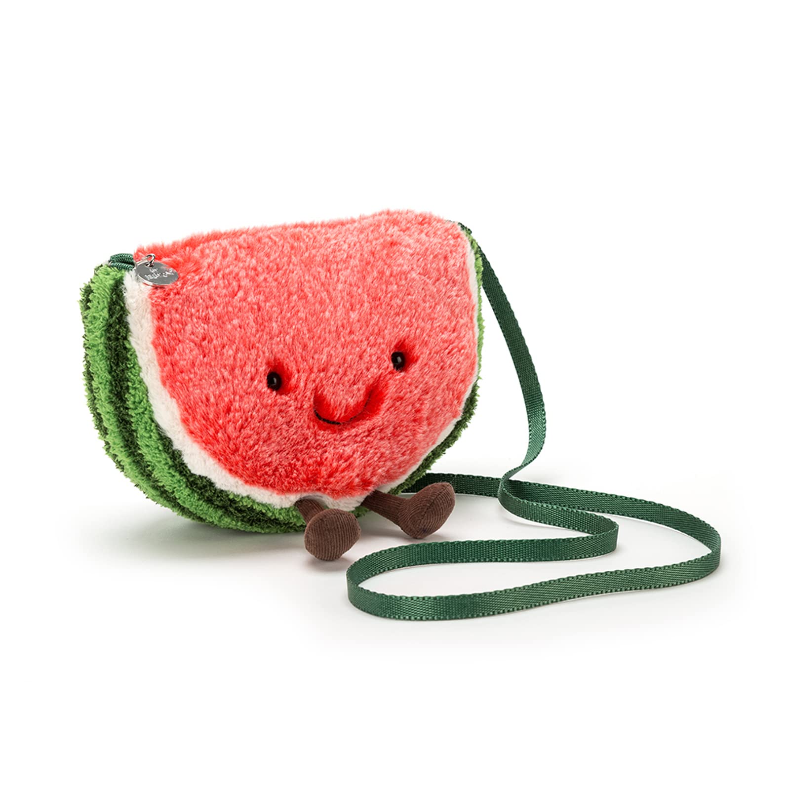 Jellycat Amuseables Watermelon Plush Bag, 8.5 inches | Crossbody and Shoulder Purse | Fun and Unique Handbag