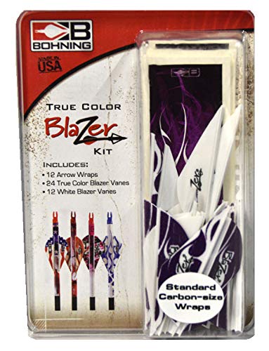 Bohning True Color Blazer Vane & Wrap Combo - Purple Flame