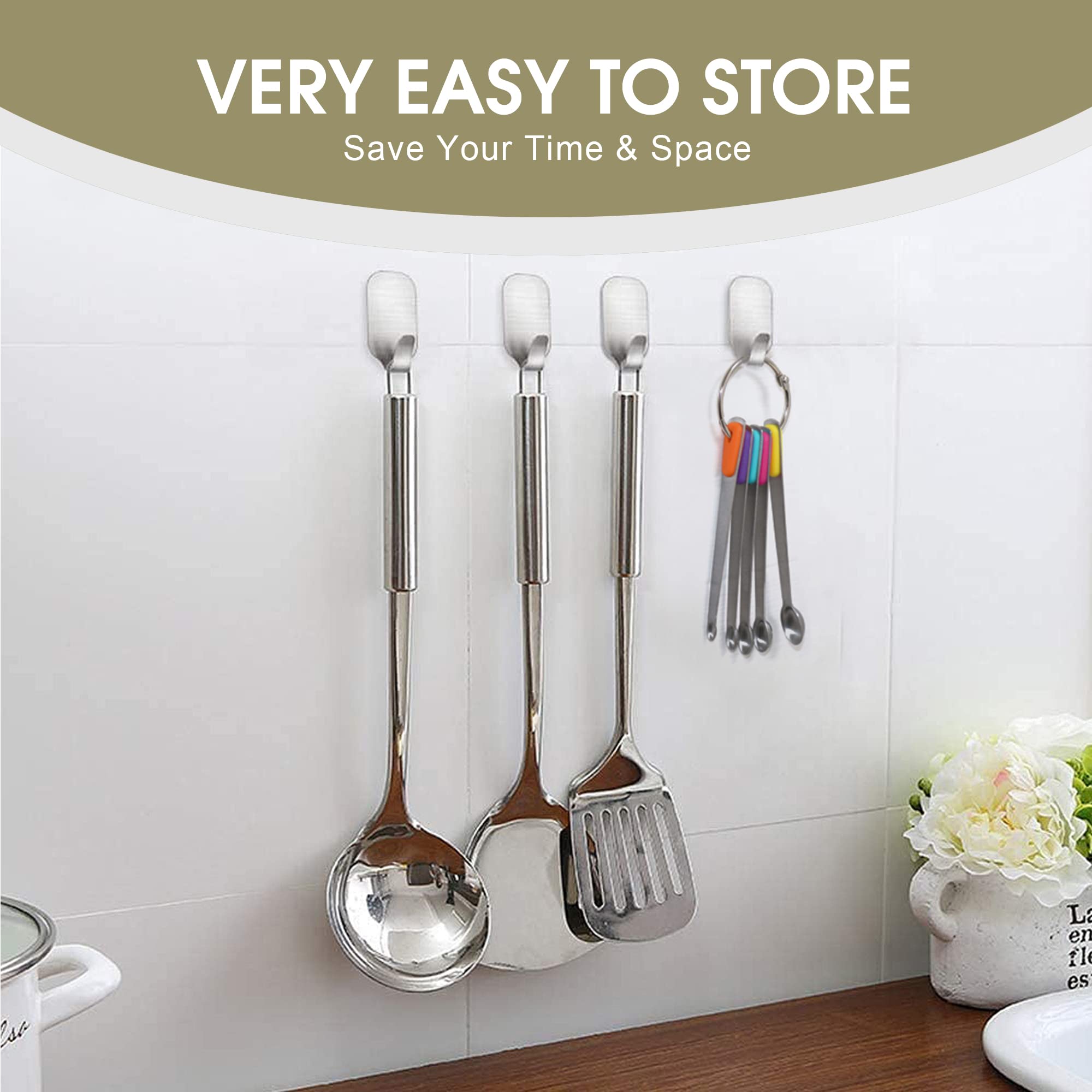 BERYLER Measuring Spoons Set of 5, Tiny Stainless Steel Measuring Spoons with Silicone Handle, Small Measuring Spoon 1/64, 1/32, 1/16, 1/8, 1/4 tsp, Teaspoon for Dry or Liquid Ingredients