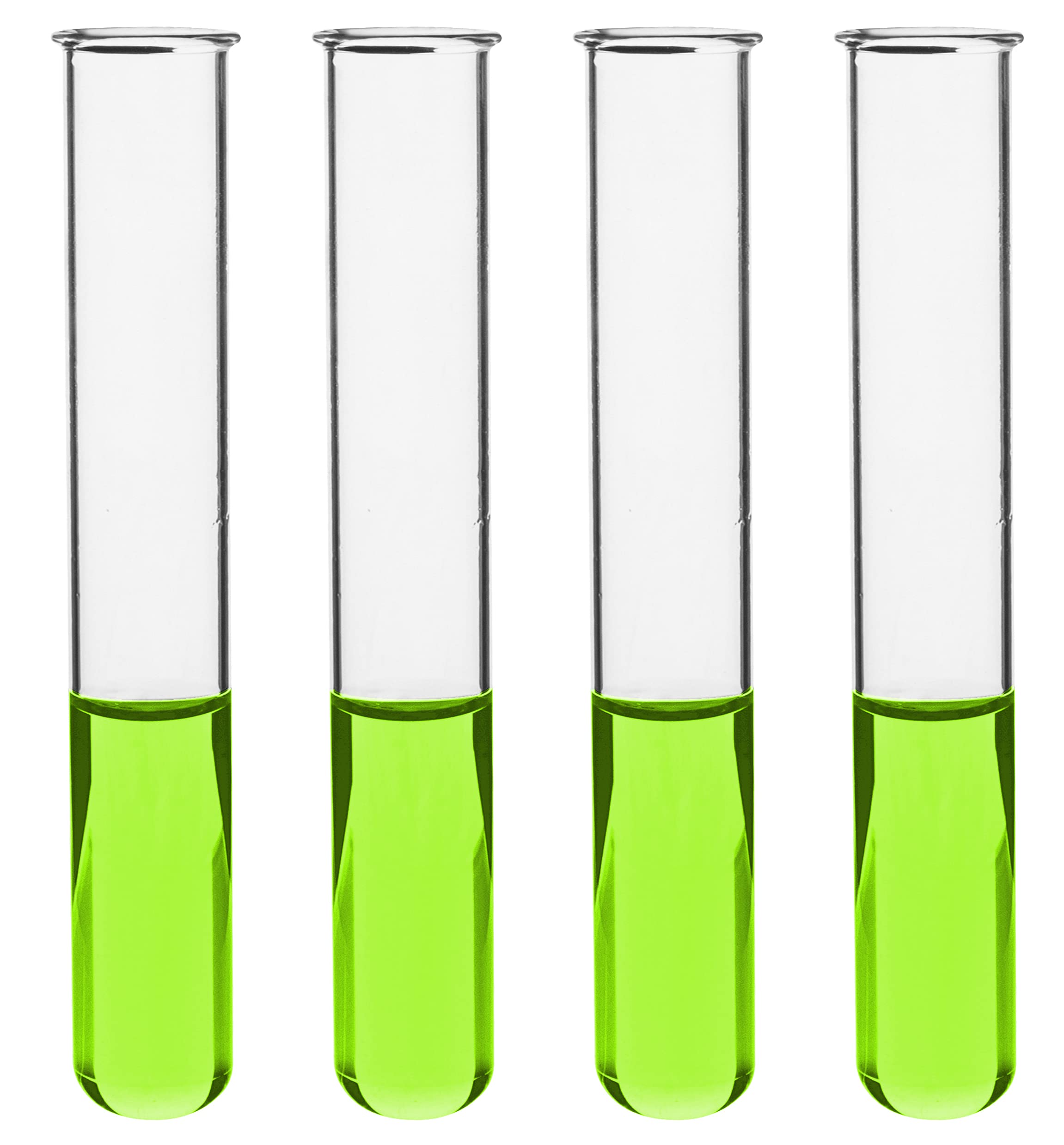 EISCO 32PK Test Tubes, 30ml - Borosilicate 3.3 Glass - 1.2mm Thick Walls, Beaded Rim - Superior Heat & Chemical Durability - 5.9" Tall, 0.8" Diameter