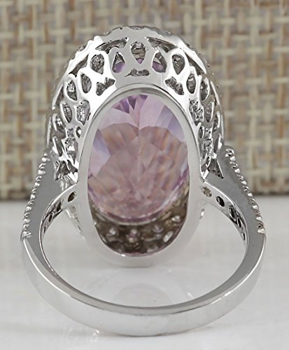 Promsup Women Fashion 925 Sterling Silver Pink Kunzite Ring Engagement Jewelry Size 6-10 (8)