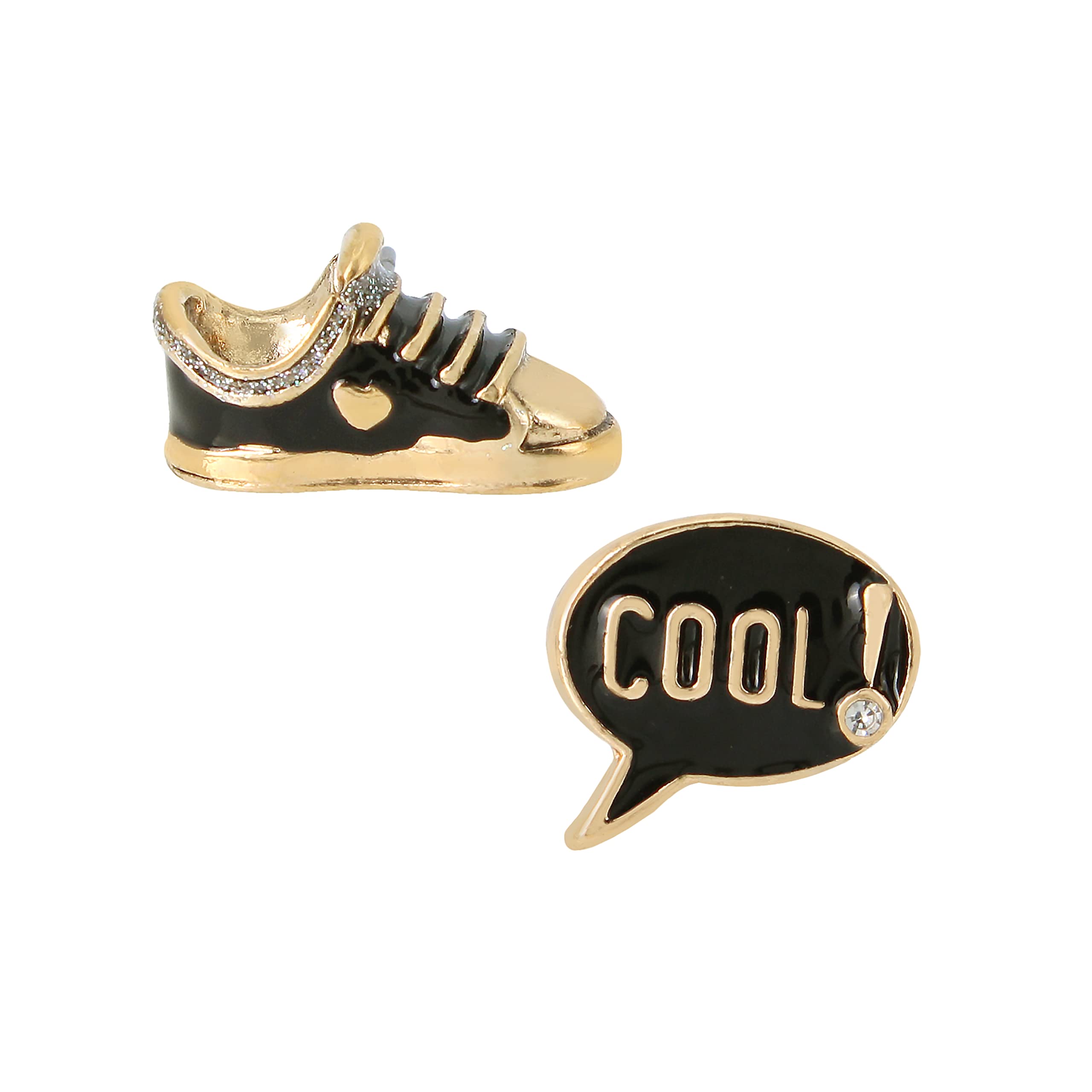 Betsey Sneaker Mismatched Stud Earrings