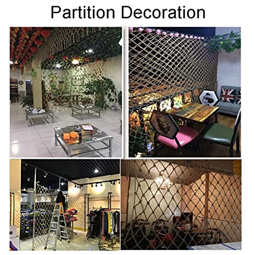 Children's Safety net, Hemp Rope, Climbing net, Balcony Stair net, Versatile Hand-Woven Hemp Rope net, Fence Protection net, Ceiling net Protective Net Barrier 6mm(Colour: Yellow,S