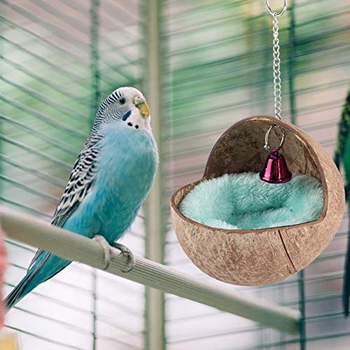 Bird Nest Natural Coconut Husk Bird Nest House Breeding Nest Bed Cage Hatching Nest with Mat