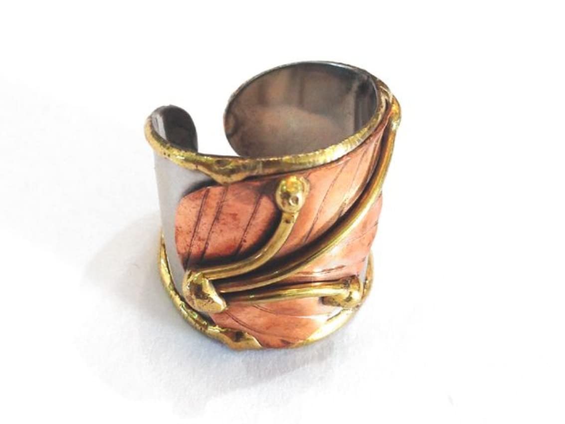 Anju Jewelry Mixed Metal Cuff Ring for Women