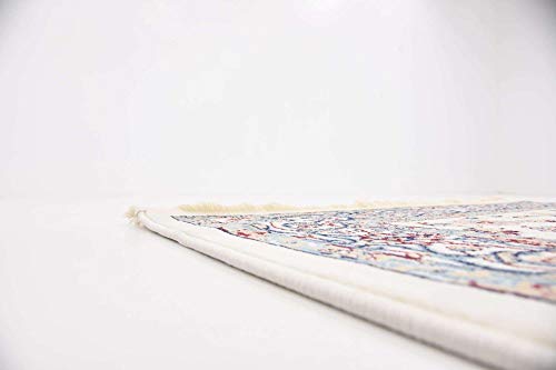 Unique Loom Narenj Collection Area Rug - Leeds (3' x 13' 1" Runner, Ivory/ Blue)