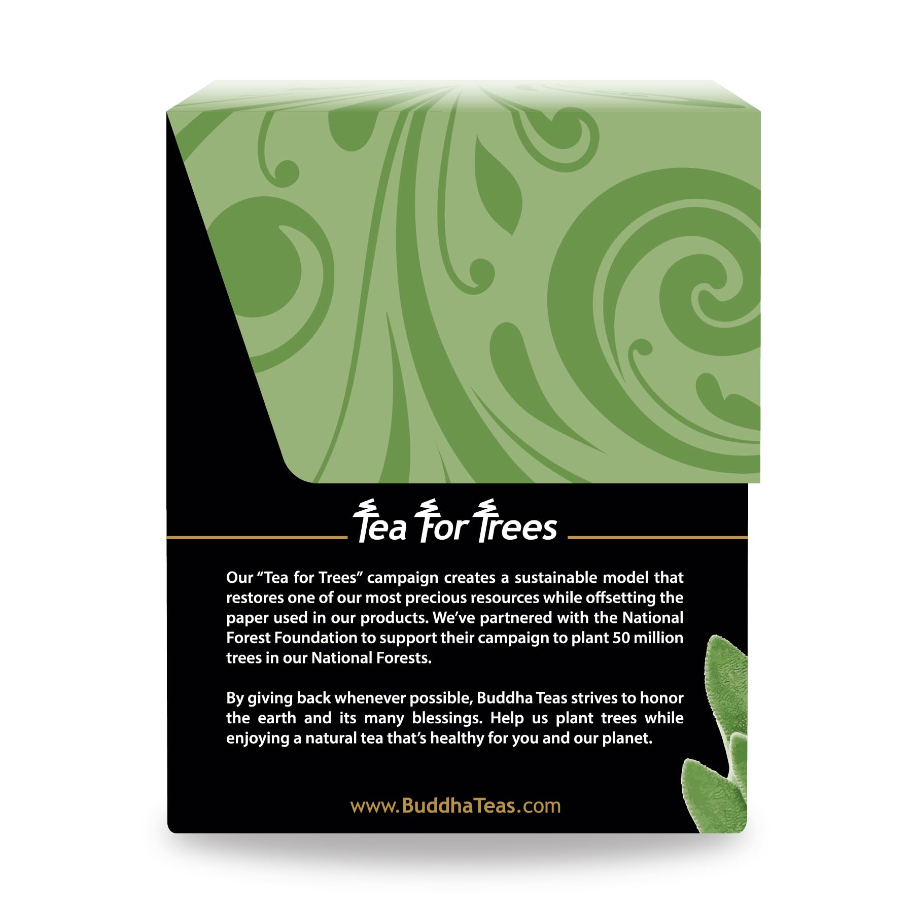 Buddha Teas Organic Sage Leaf Tea - OU Kosher, USDA Organic, CCOF Organic, 18 Bleach-Free Tea Bags