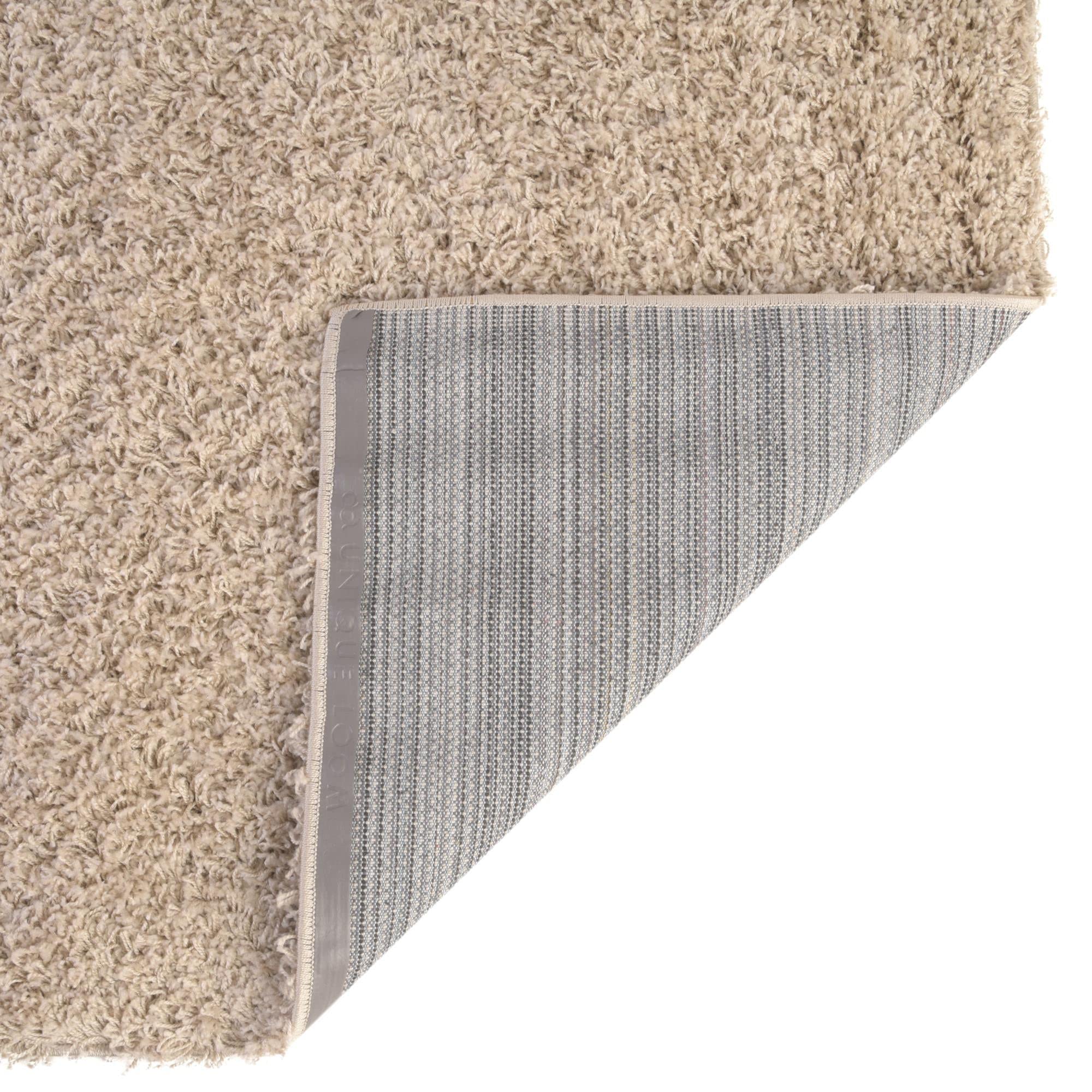 Rugs.com - Über Cozy Solid Shag Collection Rug – 5' x 8' Taupe Shag Rug Perfect for Bedrooms, Dining Rooms, Living Rooms