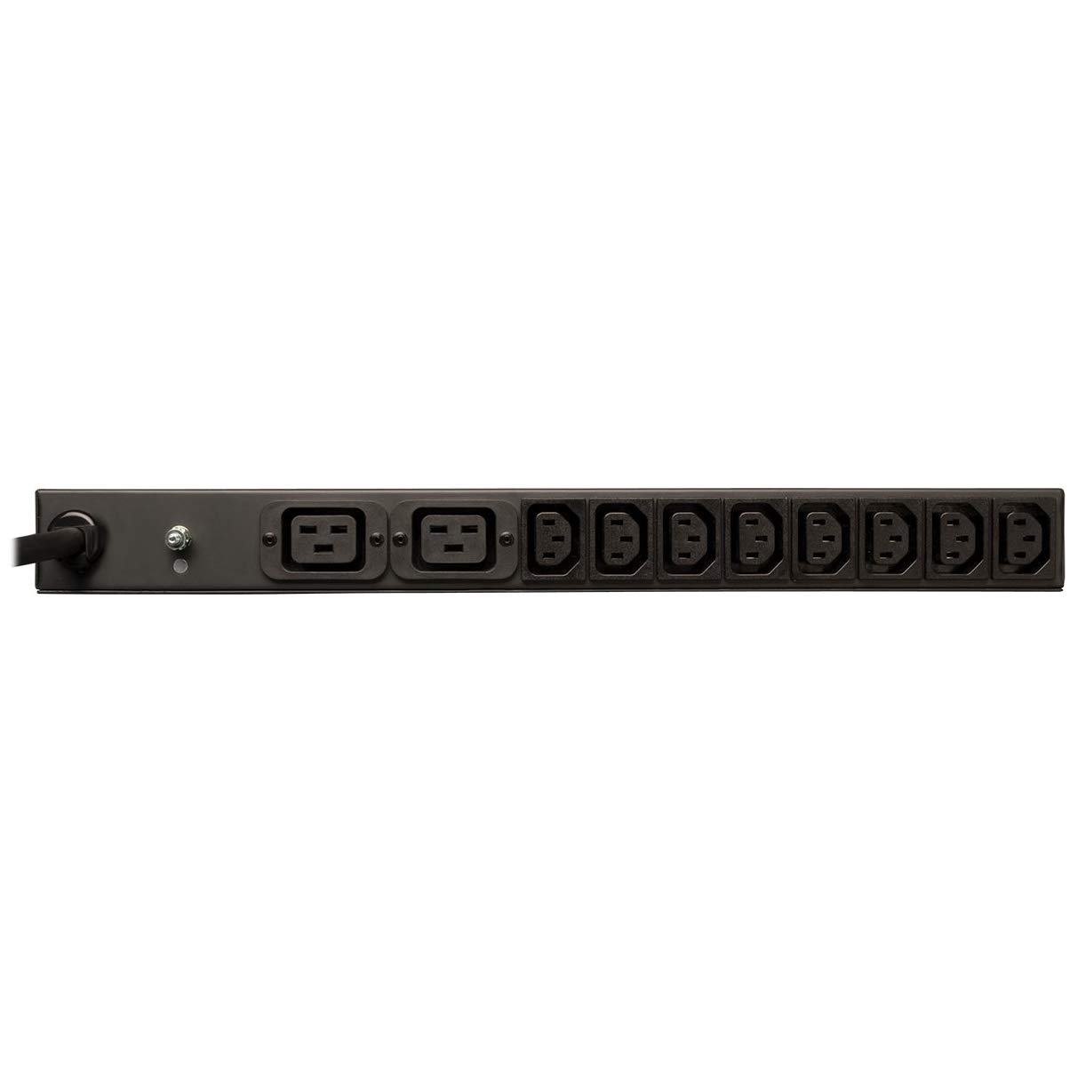 Tripp Lite Basic PDU, 14 Outlets (12 C13, 2 C19), 208/240V, NEMA L6-20P Input, 3.3/3.8kW, 15 ft. Cord, 1U Rack-Mount Single-Phase PDU (PDUH20HVL6), Black