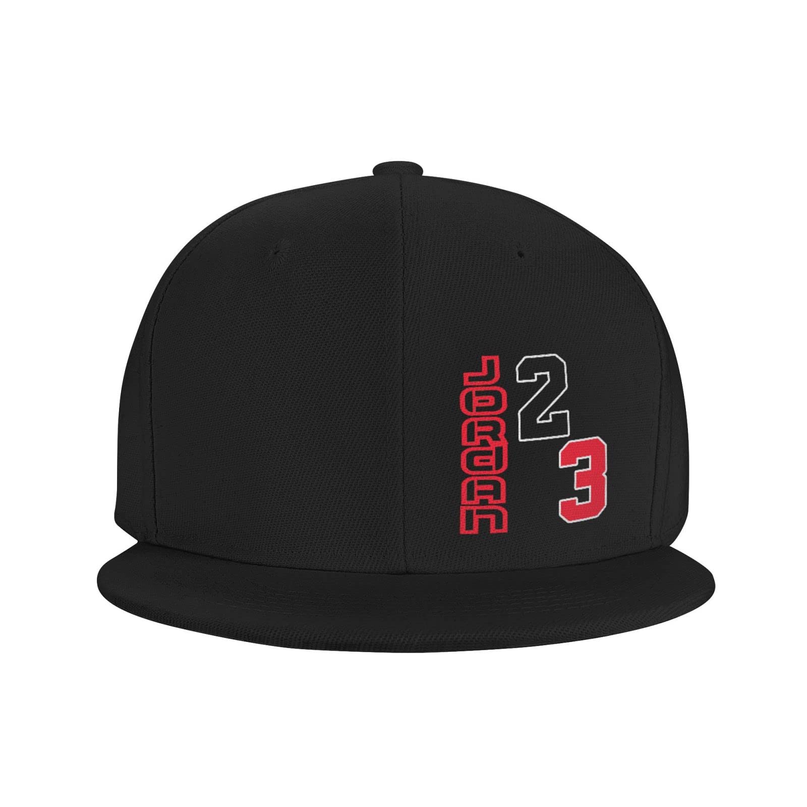 Basketball Jordan Fans Adult Snapback Hats for Men Women, Adjustable Flat Bill Baseball Cap, Advanced Trucker Fitted Cap Black