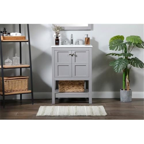 Elegant Kitchen and Bath 24 inch Single Bathroom Vanity Cabinet - Grey