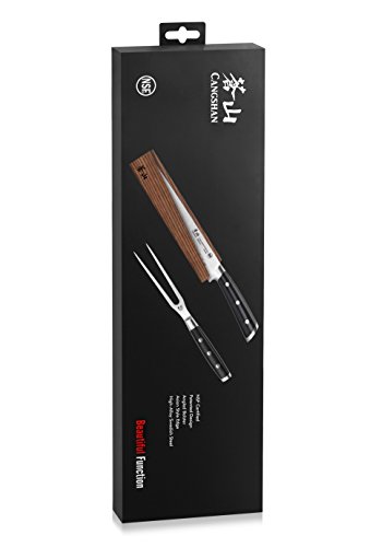 Cangshan TS Series 1020496 Swedish 14C28N Steel Forged 2-Piece Carving Set