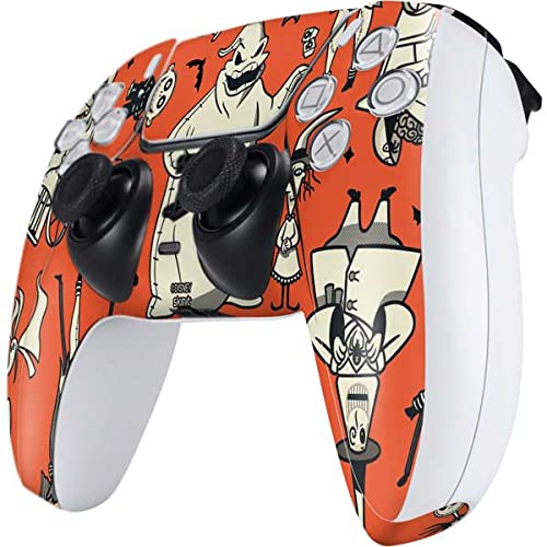 Skinit Decal Gaming Skin Compatible with PS5 Controller - Officially Licensed Disney The Nightmare Before Christmas Character Pattern Print Design
